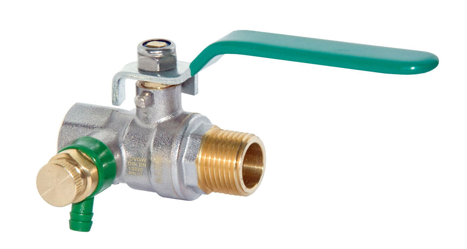 Kugelhahn für Trinkwasser mit Entleerung IG/AG DVGW mit Hebelgriff - Philipp Wagner Shop