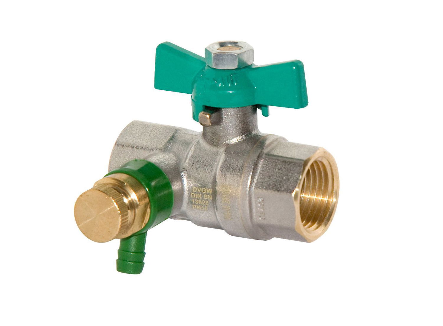 Kugelhahn für Trinkwasser mit Entleerung IG/IG DVGW mit Flügelgriff - Philipp Wagner Shop