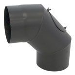 Segmentbogen 90° geschweißt mit Reinigungsverschluss, Stahlblech 2 mm ...